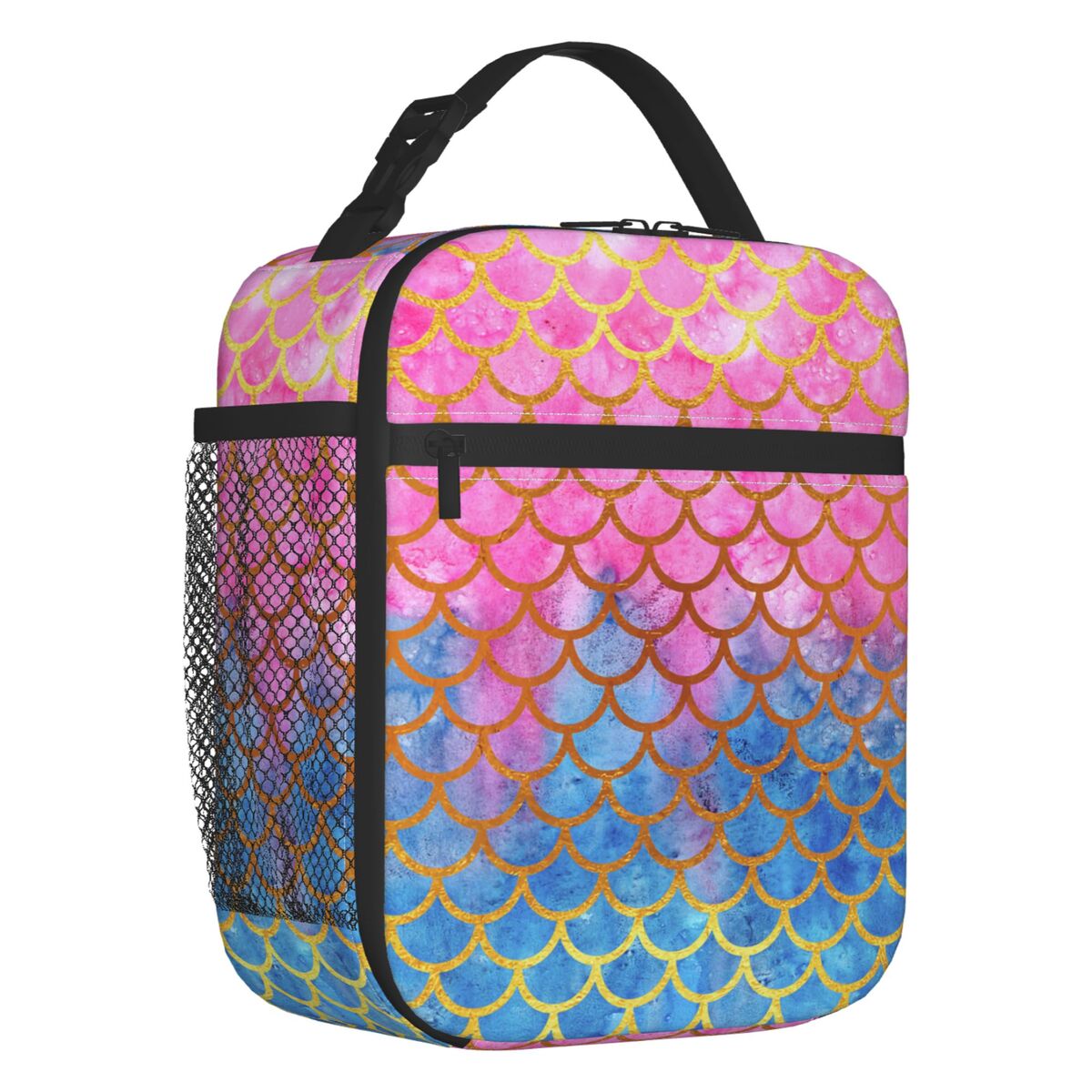 Royal Gold Mermaid Fish Scales Art Resuable Lunch Box for Women ...