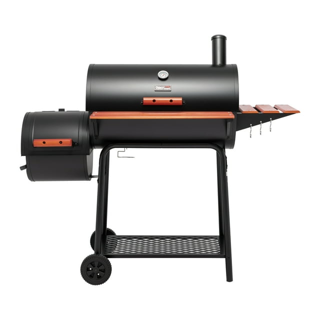 Royal Gourmet 30" Barrel Charcoal Grill with Offset Smoker, XXL Cooking ...