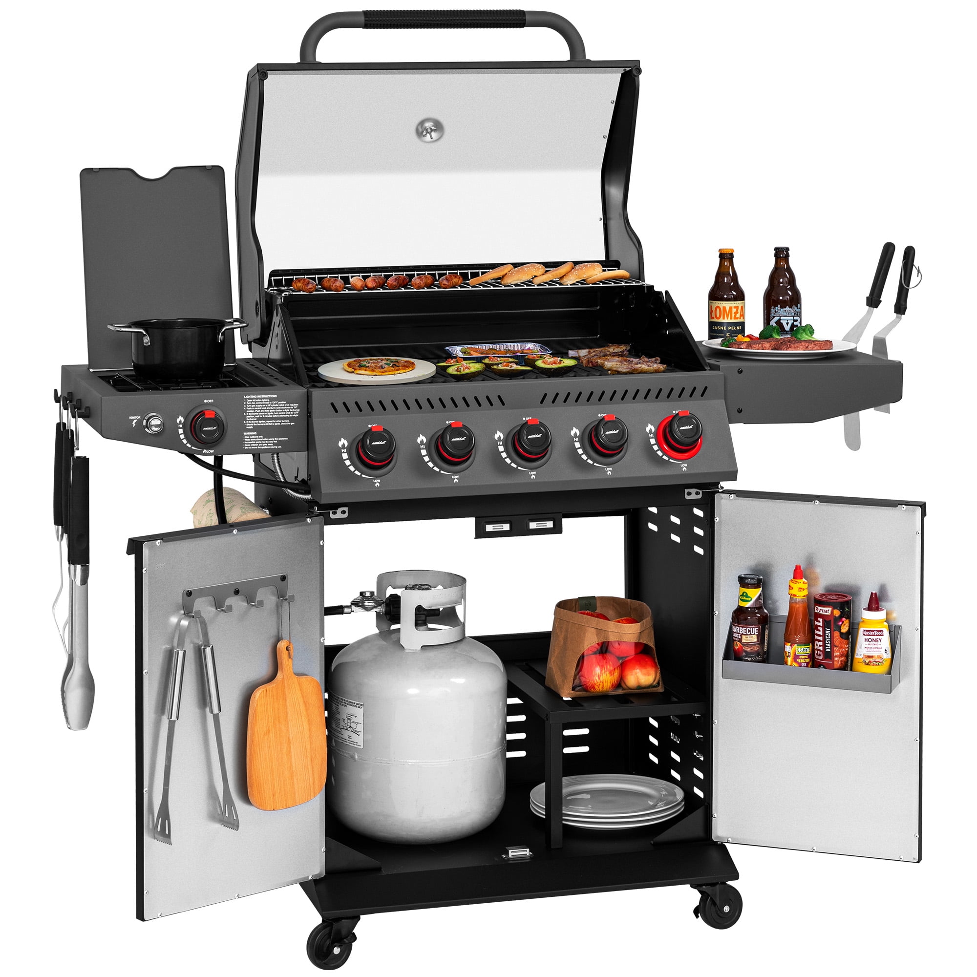 Royal Gourmet GA5407H 5-Burner BBQ Gas Grill with Sear Burner and ...