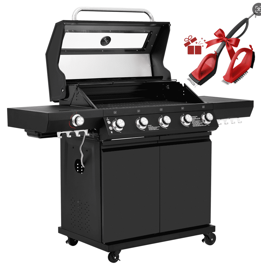 Royal Gourmet GEA5001H 5-Burner Gas Grill with Infrared Side Burner ...
