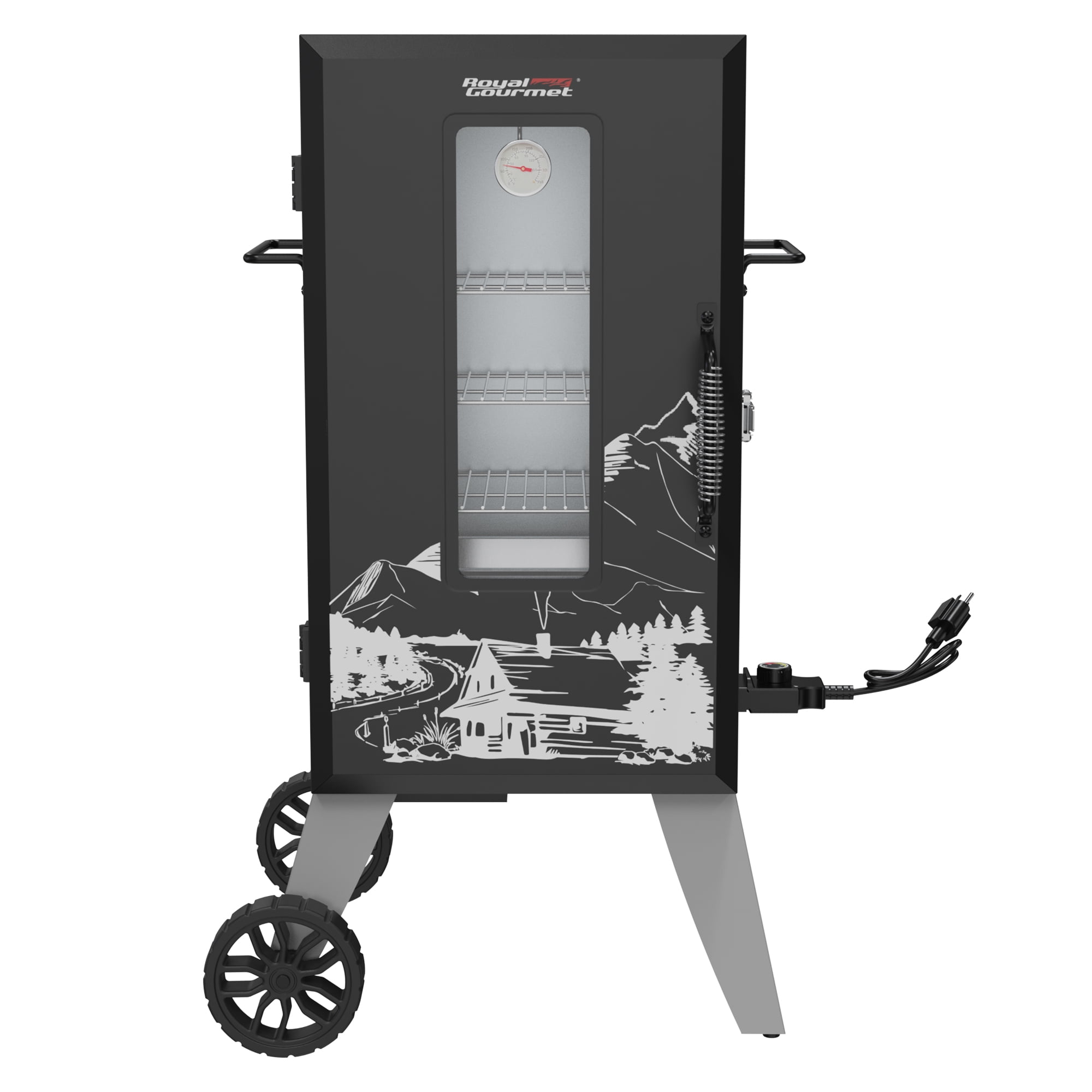 Royal Gourmet SE2806 28-inch Analog Electric Smoker with 3 Chrome ...