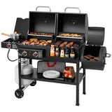 Royal Gourmet 2-Burner Gas and Charcoal Combo Grill, Offset Smoker ...