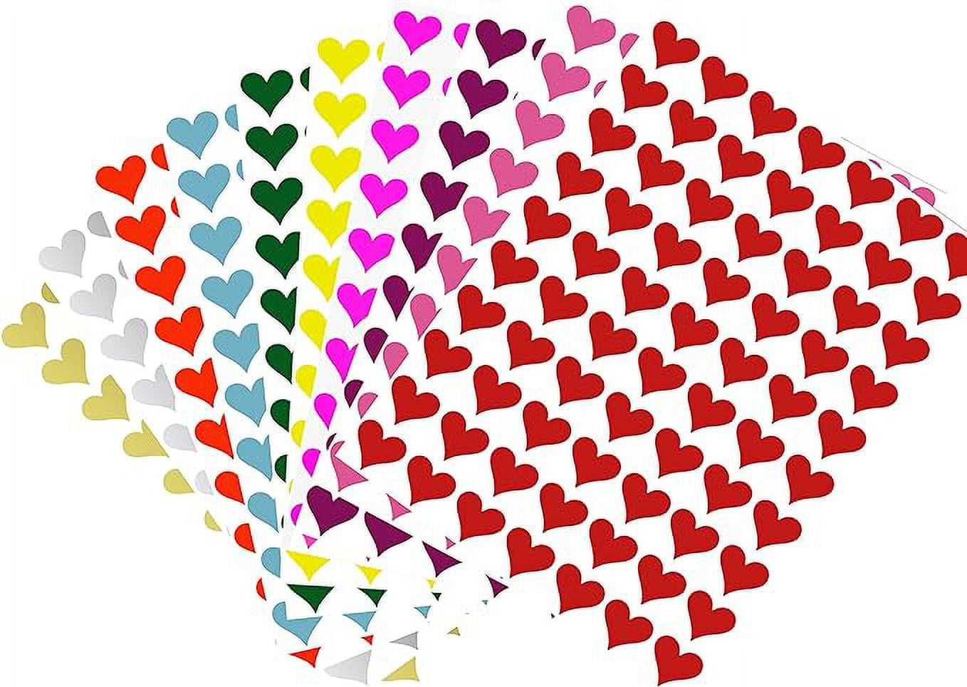 Royal Green 10 Color Decorative Heart Stickers - Scrapbooking Stickers ...