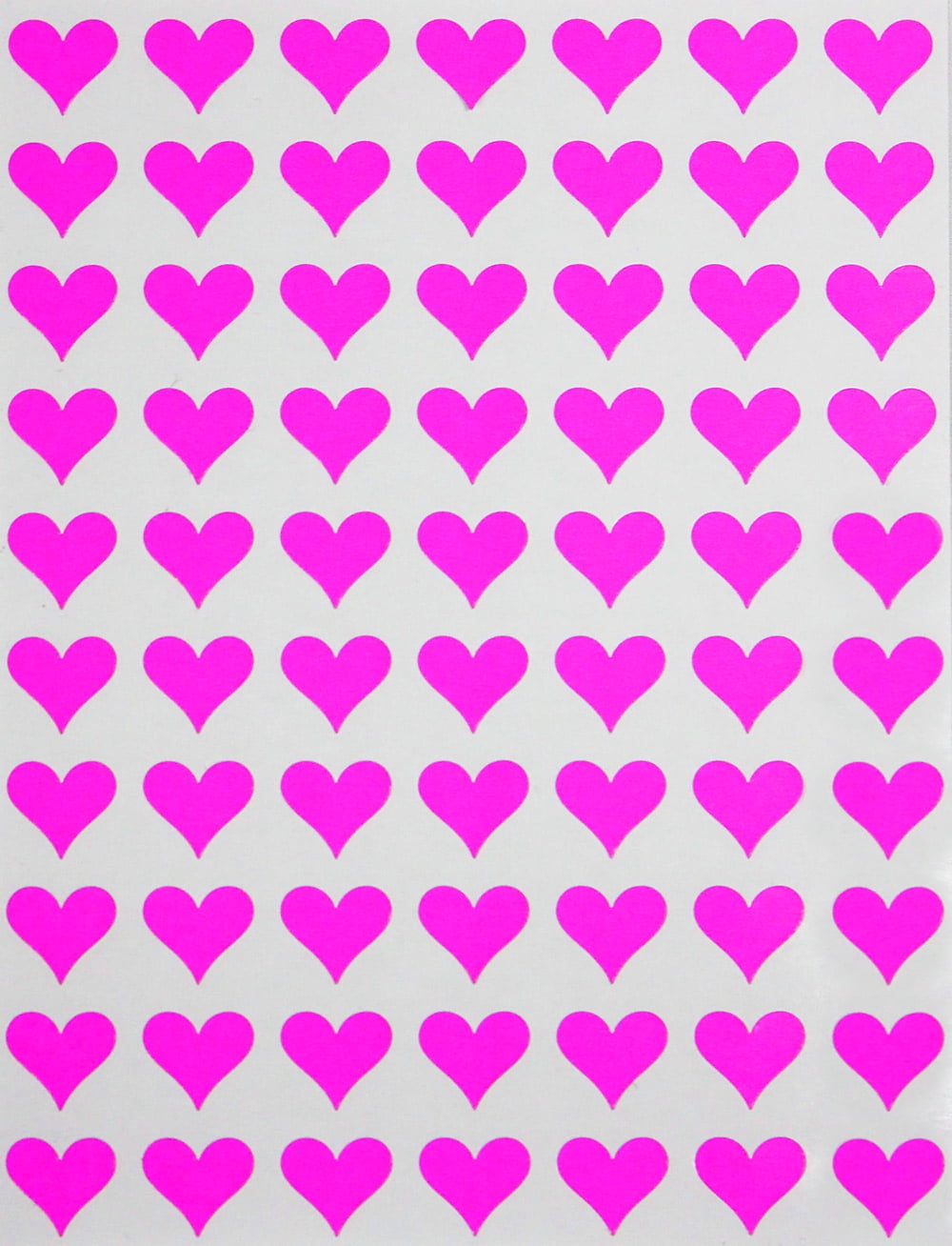 Royal Green 13MM Hot Pink Valentine's Sticker 1/2 Inch Love Heart Shape ...