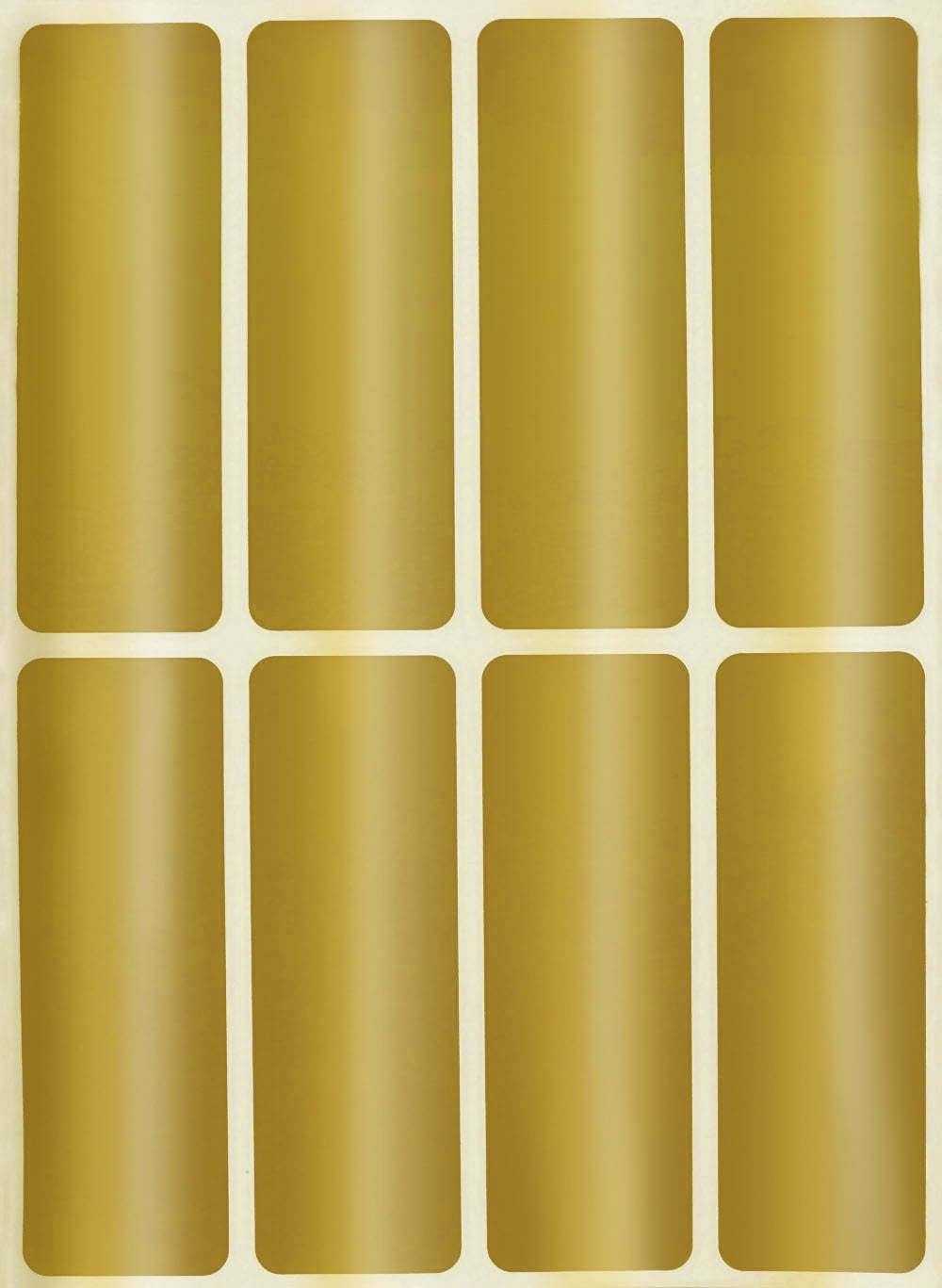 Royal Green 1x3 Labels for Color Coding, Metallic Gold Rectangle ...