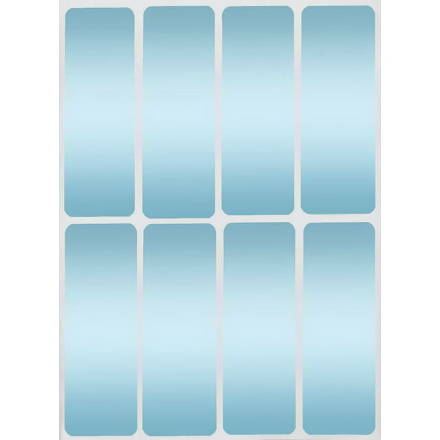 Royal Green 1x3 inch Permanent Labels Stickers Rectangles in Light Blue ...