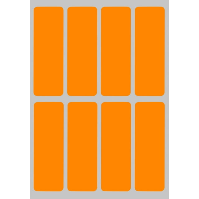 Royal Green 1x3 inch Permanent Labels Stickers Rectangles in Neon ...