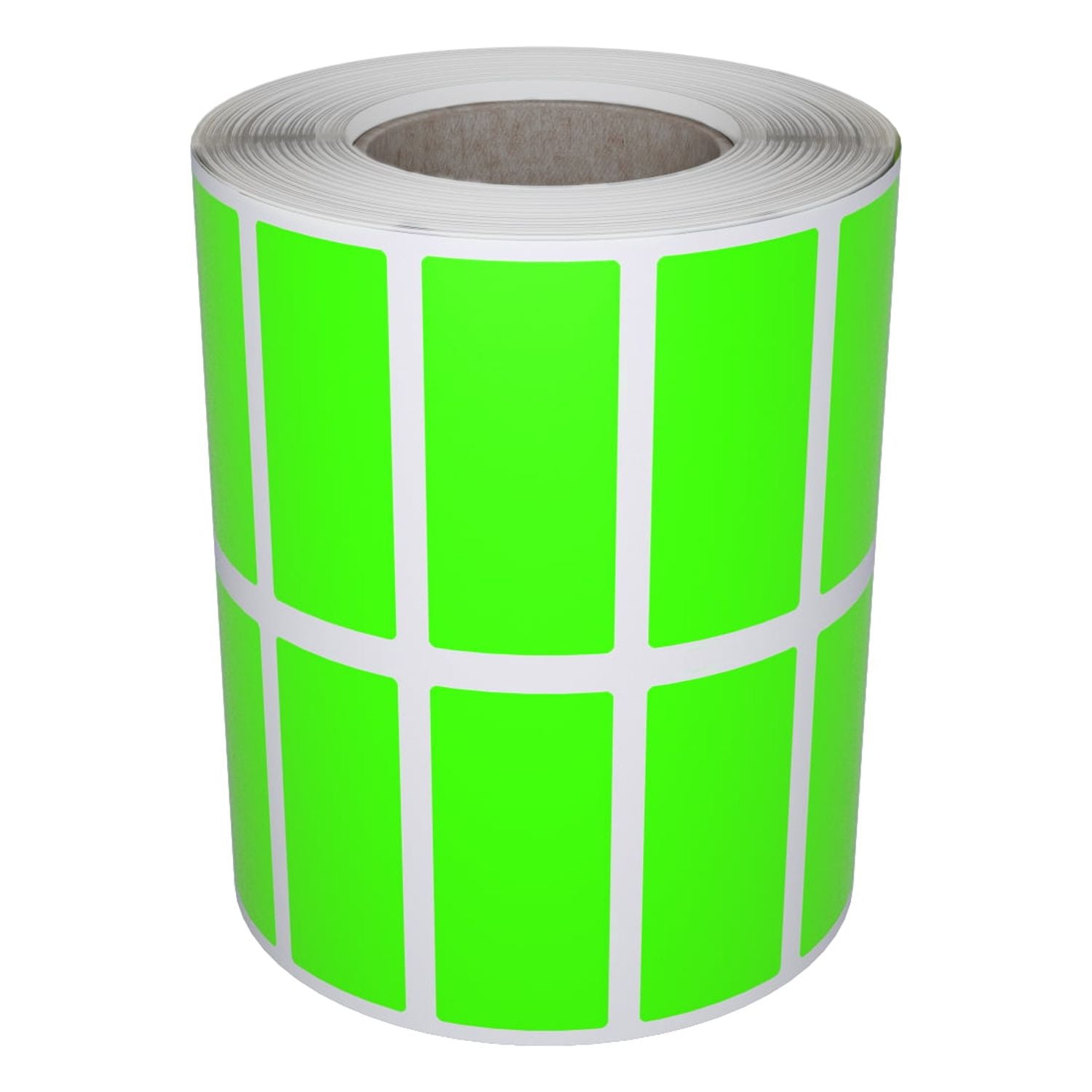 Royal Green 25mmx10mm Neon Green Color Labeling Rectangle Sticker Rolls ...
