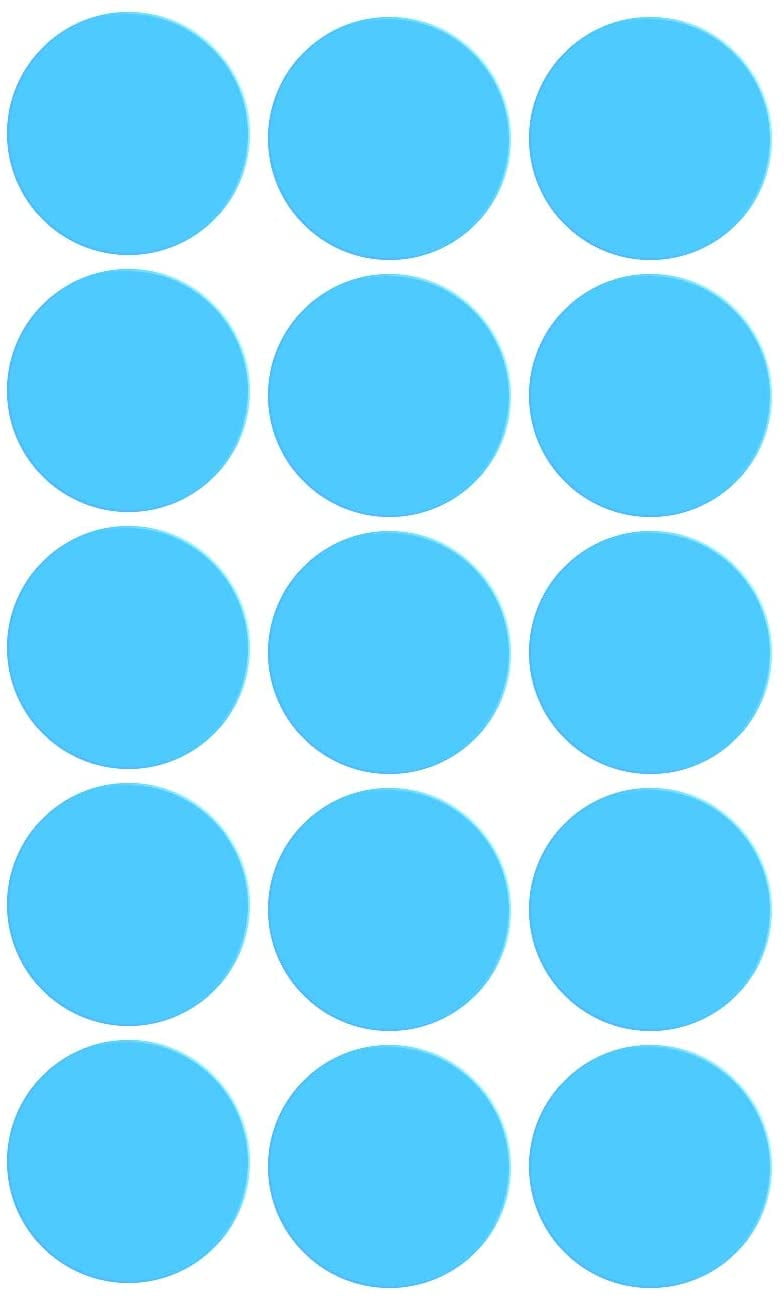Royal Green 30MM Light Blue Colored Dot Stickers for Inventory 1.25 ...