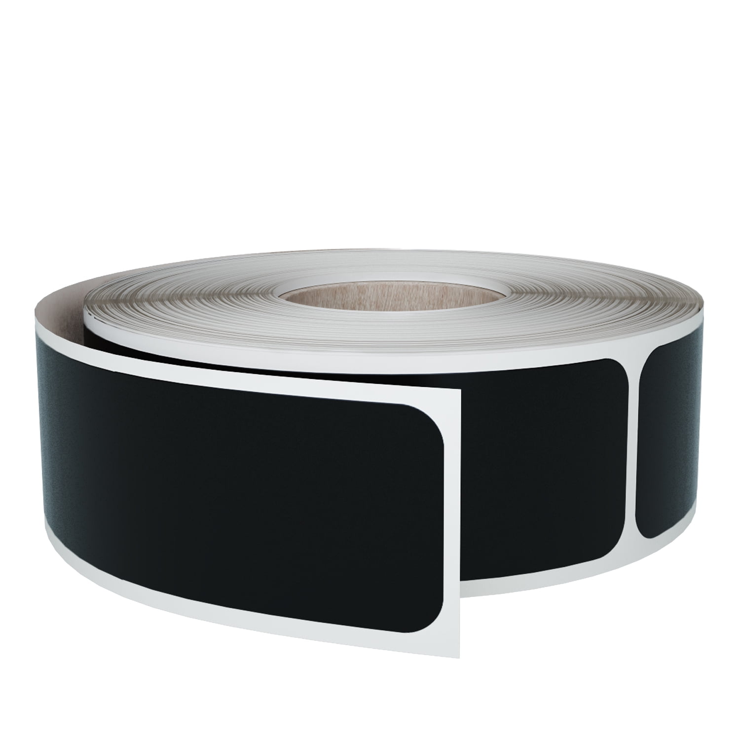Royal Green 3x1 inch (7.5mm x 2.5mm) Black Sticker Labels on a Roll ...