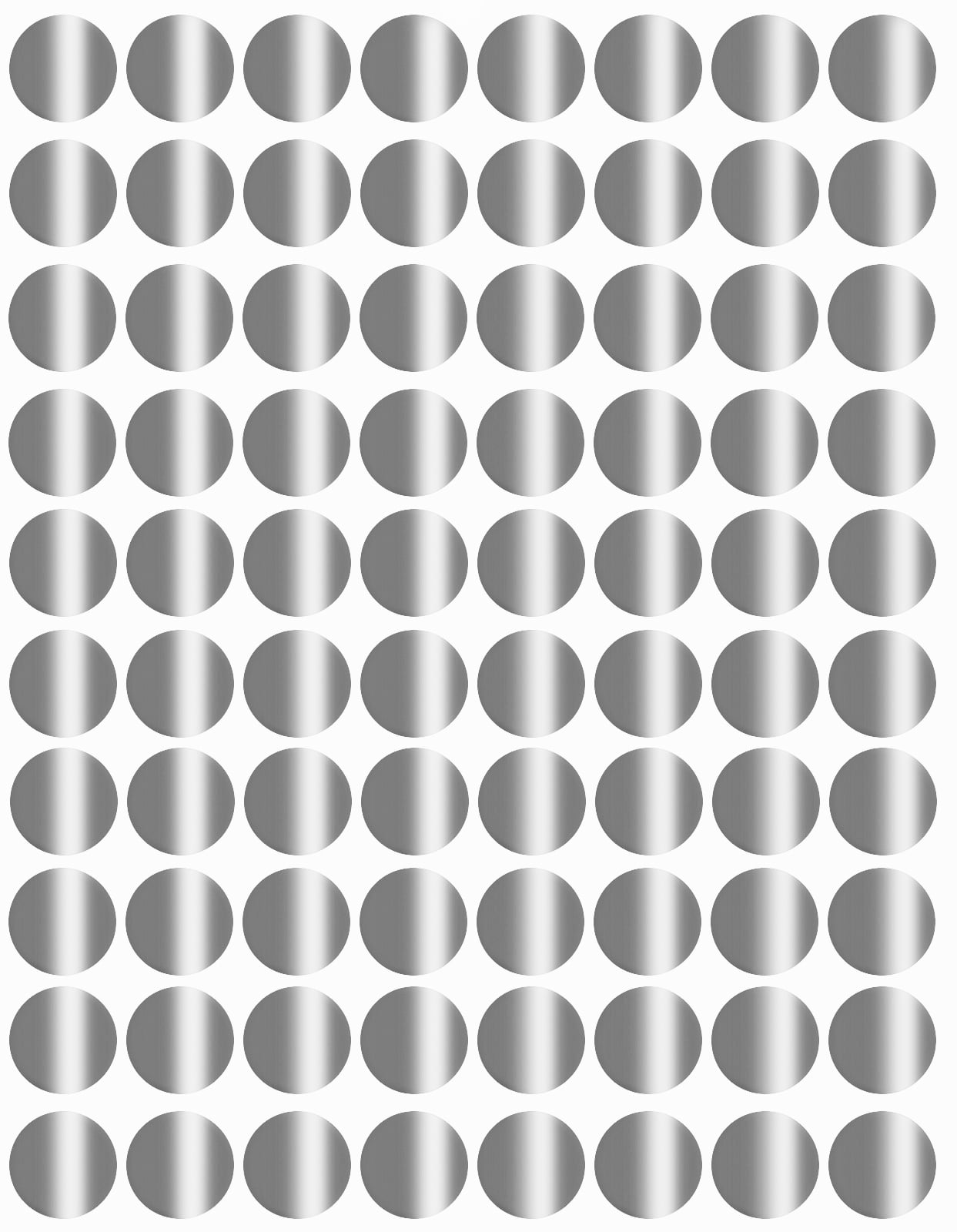 Royal Green Adhesive Labels Seals 1/2 inch Metallic Silver Dot Stickers ...