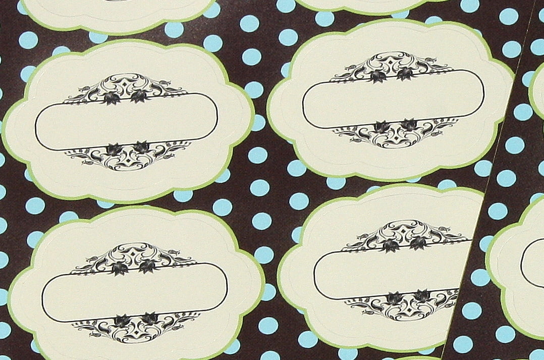 Royal Green Blank Labels with Decorative Border - 30 Pack - Walmart.com