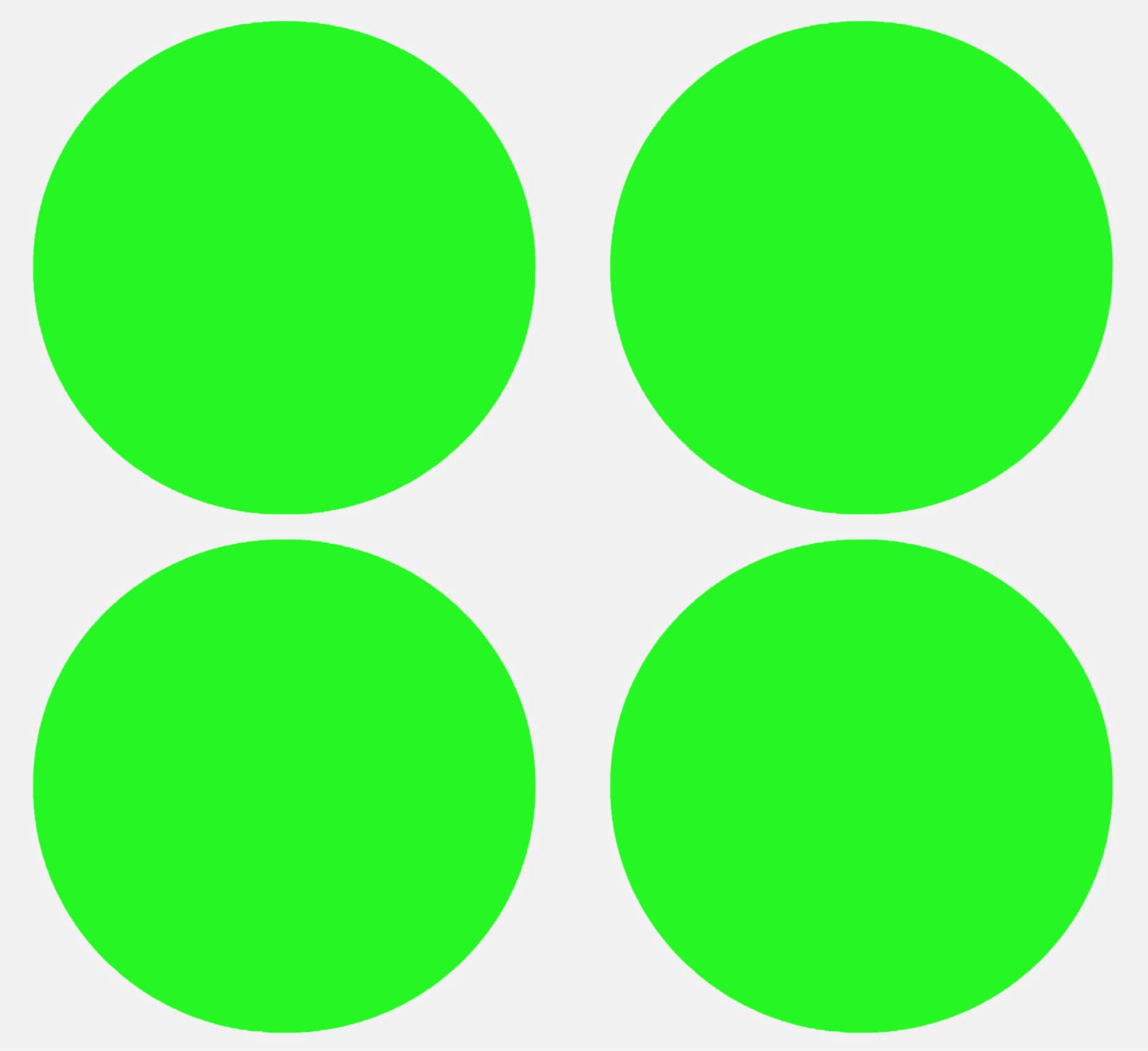 Royal Green Bright Colored Round 3 Inch Sticker (75MM) Neon Green ...