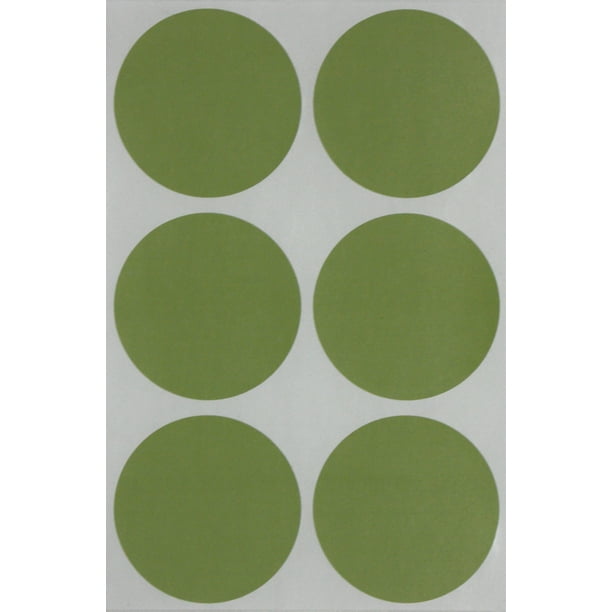 Royal Green Circle Sticker 50mm dot Labels in Olive Green - Permanent ...