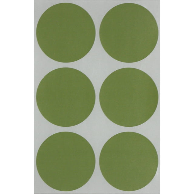 Royal Green Circle Sticker 50mm dot Labels in Olive Green - Permanent ...