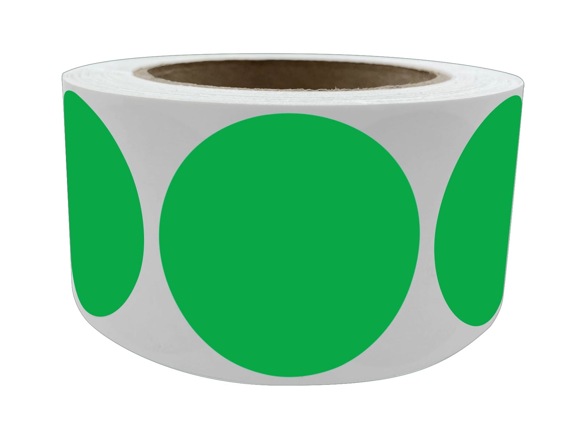 Royal Green Circle Sticker Roll 2 inch Color Code Labels in Green (50mm ...