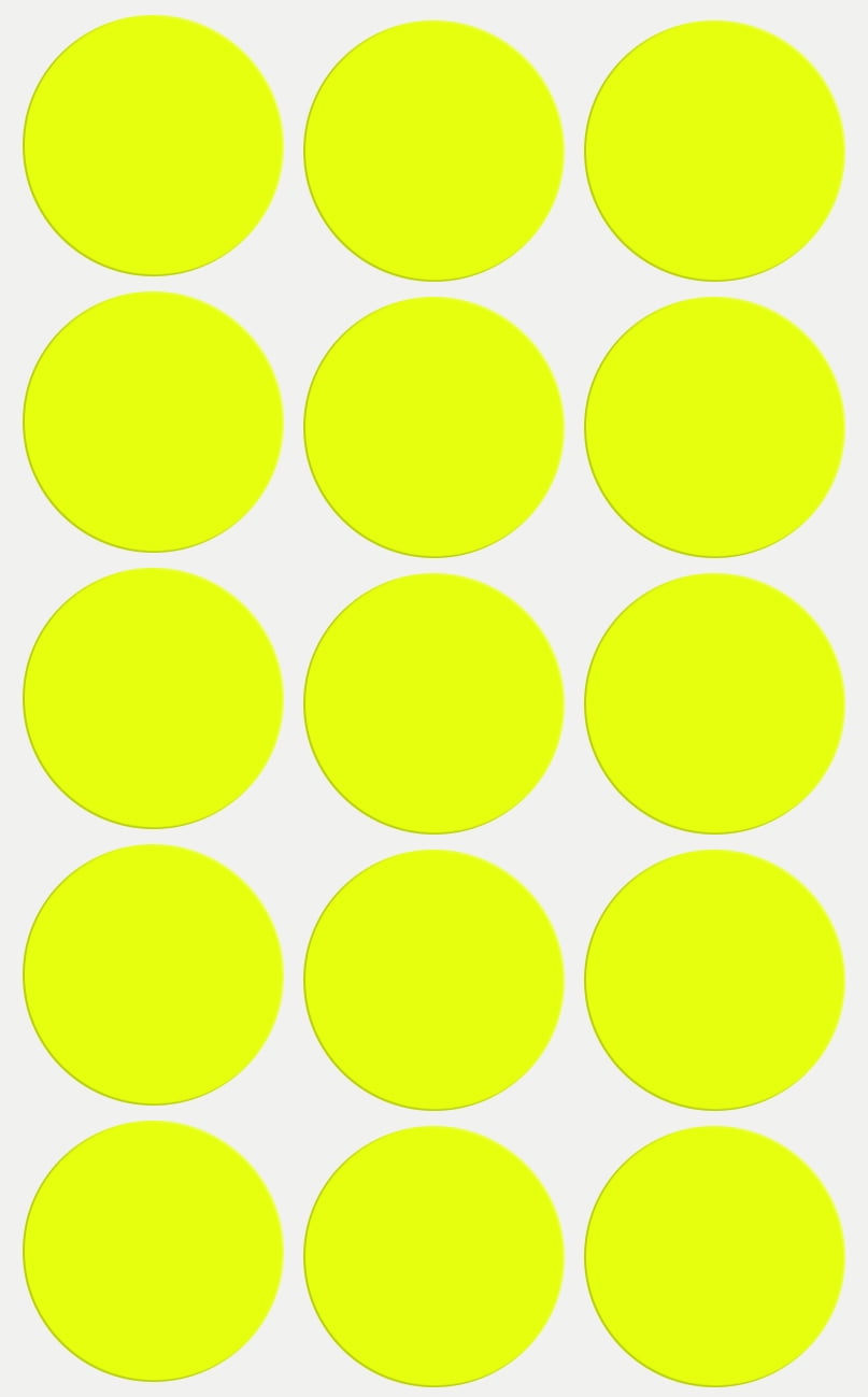 Royal Green Color Coding Dot Labels Sticker Round 1.25" inch in Neon ...