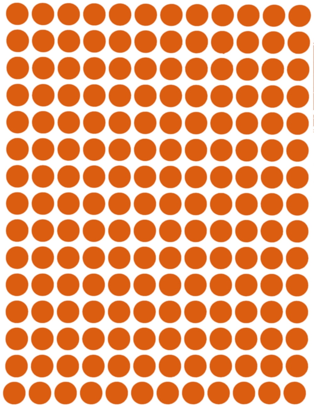 Royal Green Color-Coding Labels 1/4 inch Orange Small Sticker Dots 8mm ...