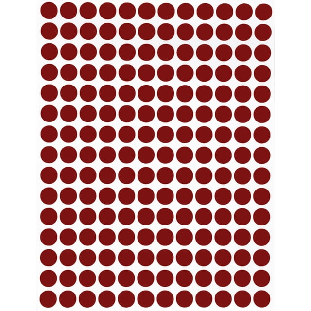 Royal Green Color-Coding Labels 1/4 inch Red Velvet Sticker Dots 8mm (5 ...