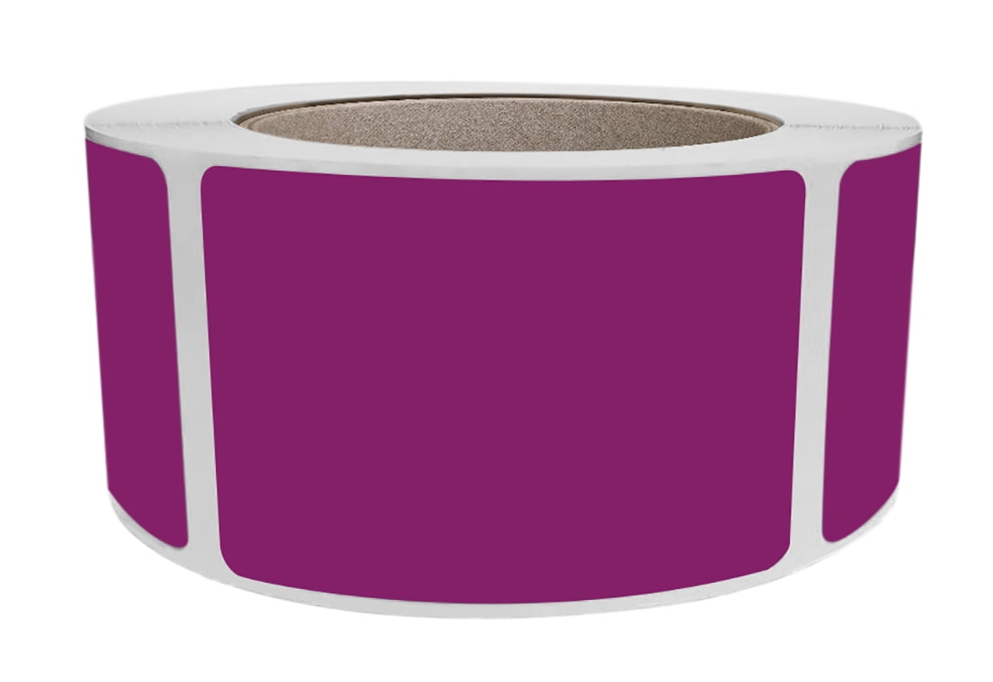 Royal Green Color-Coding Labels Rectangle Purple Sticker Roll 3x2 inch ...
