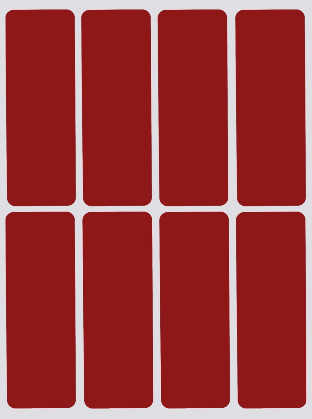 Royal Green Color Gift Labels 3x1 (75mm x 25mm) Red Velvet Sticker ...
