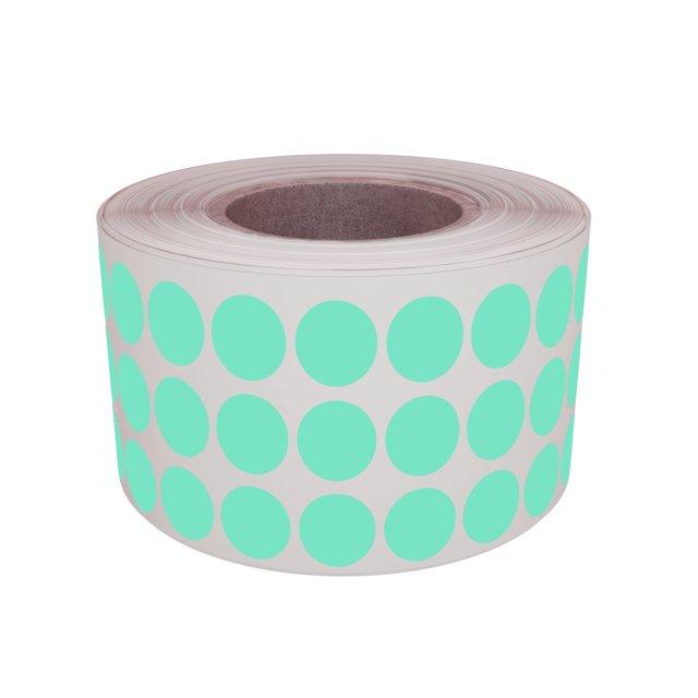 Royal Green Color Labeling Dots 8mm Circle Sticker Roll in Pastel Green ...