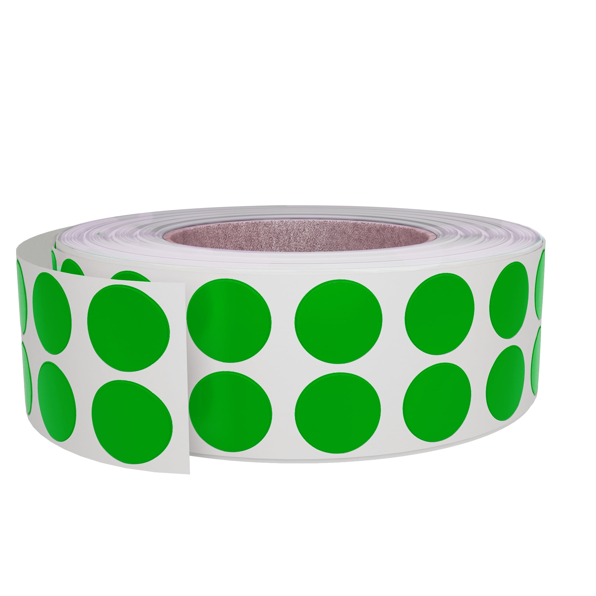 Royal Green Color Labels Rolls (0.375 inch) Green Dot Stickers 10mm ...