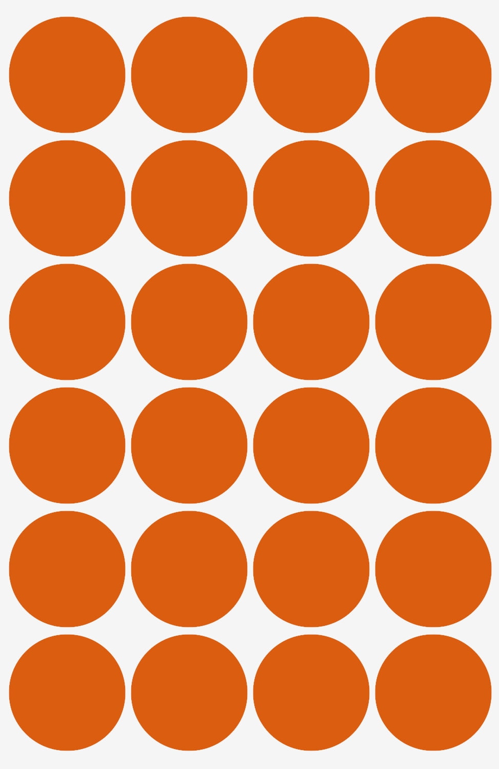 Royal Green Color Stickers dots Coding Labels - Dot Sticker Orange 25mm ...