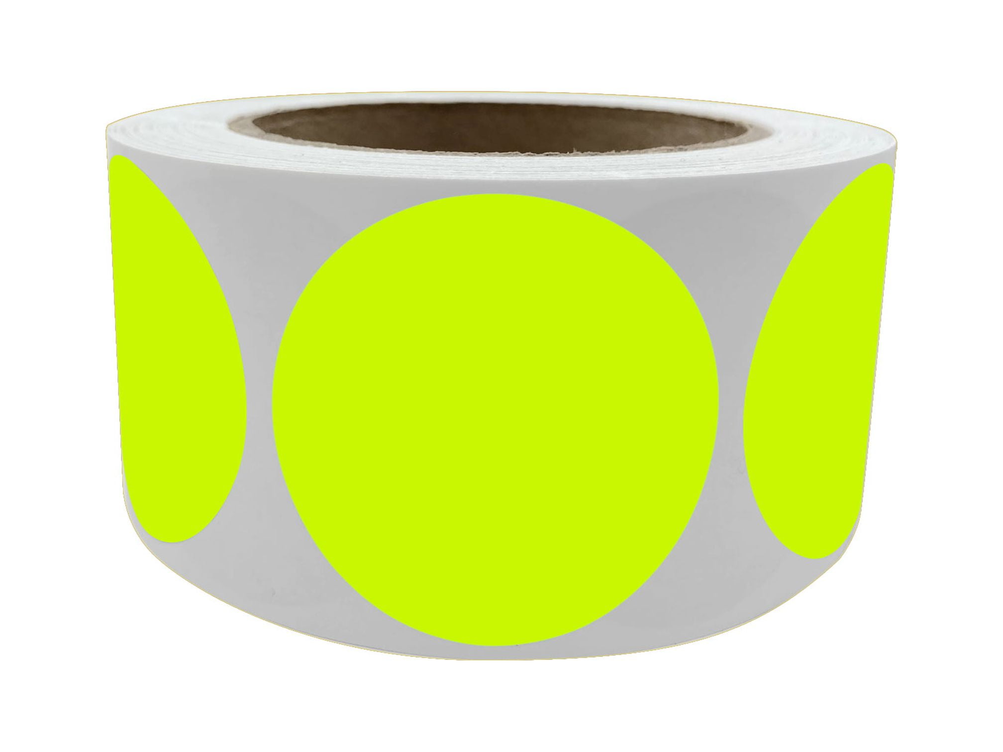 Royal Green Colored Label Rolls 3 inch - Neon Sticker Dots in ...