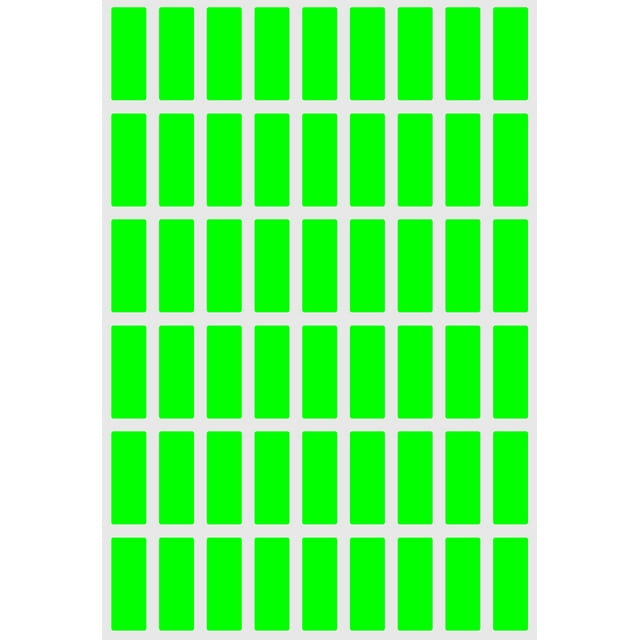 Royal Green Colored Rectangle Stickers Id Labels(25mm x 10mm) Neon ...