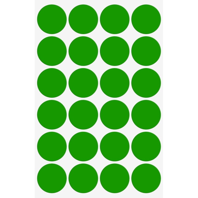 Royal Green Dot Sticker Colored Labels - Round Stickers Green 25mm ...
