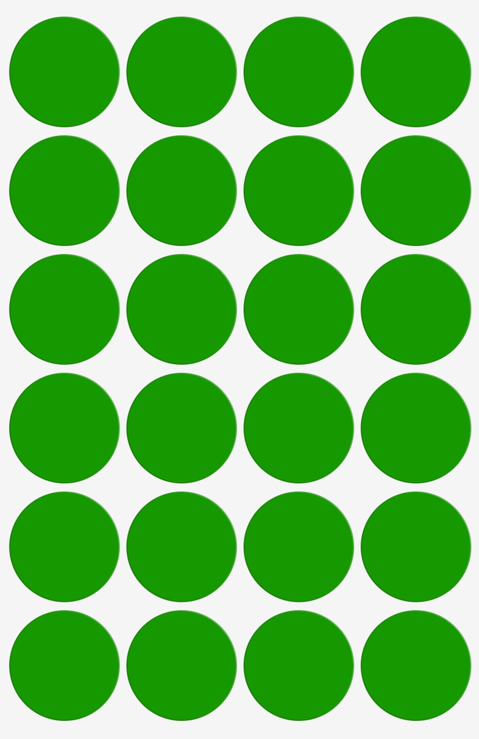 Royal Green Dot Sticker Colored Labels - Round Stickers Green 25mm ...