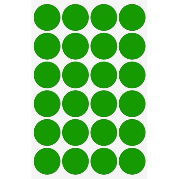 Royal Green Dot Sticker Colored Labels - Round Stickers Green 25mm ...