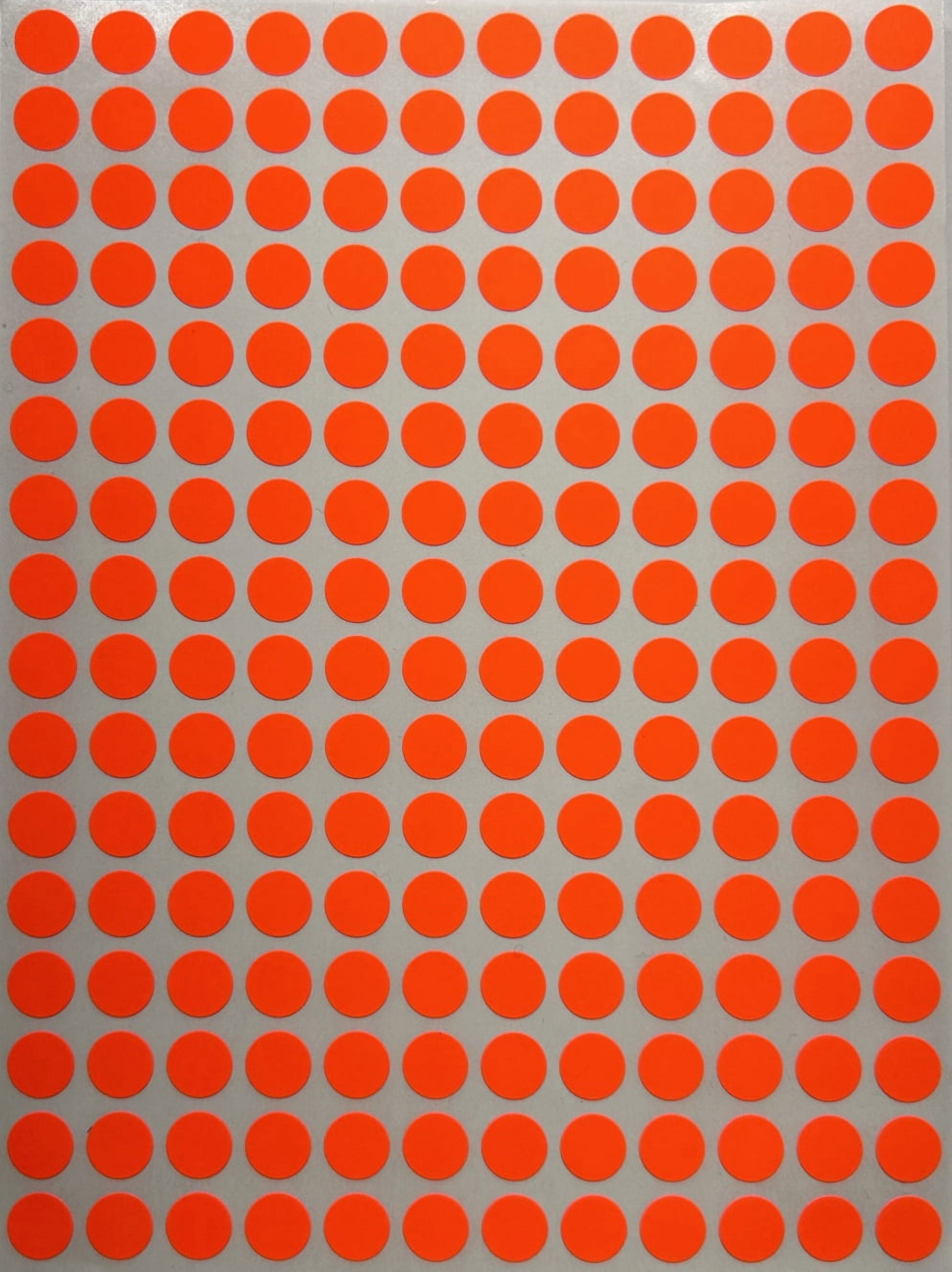 Royal Green Dot Sticker ¼” inch 8mm 5/16 Colored Labels in Neon Red ...