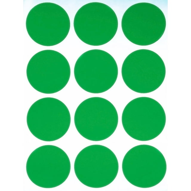 Royal Green Dot Stickers Green Color Coding Labels 1.5" inch (38mm ...