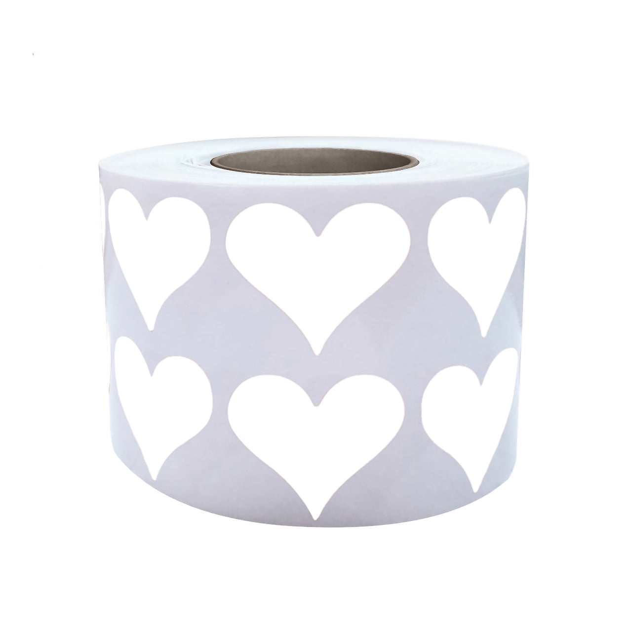 Royal Green Heart Stickers Roll 3/4 inch aprox Pastel Purple Self ...