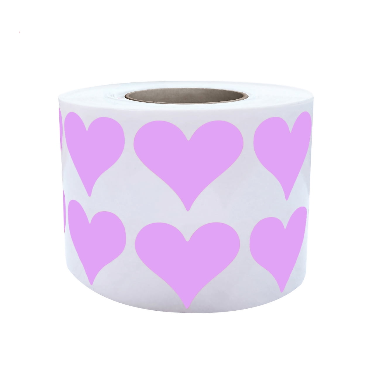 Royal Green Heart Stickers Roll 3/4 inch aprox Pastel Purple Self ...