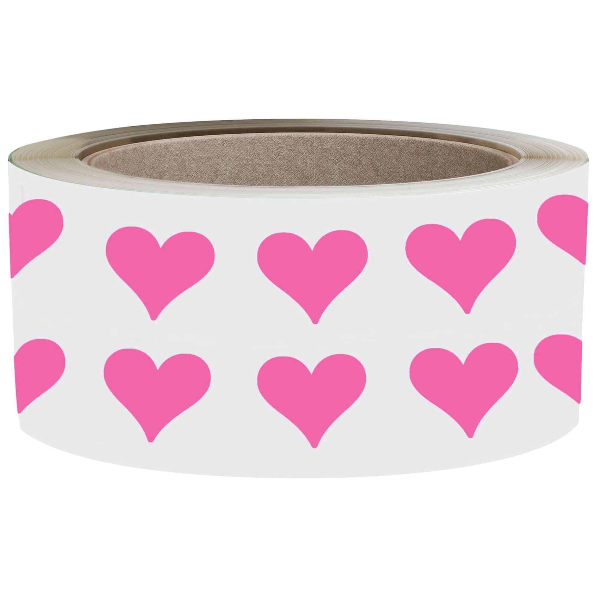 Royal Green Hearts Sticker Roll 1/2 inch Pink Heart Labels for Party ...