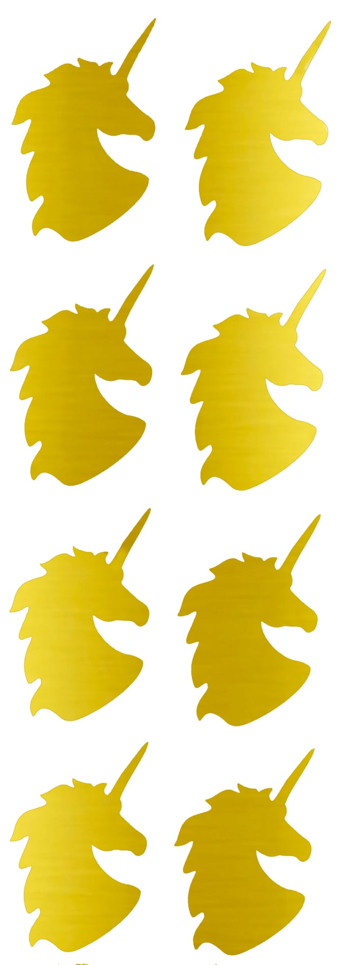 Royal Green Metallic Gold Unicorn Stickers 2 inch Birthday Party ...