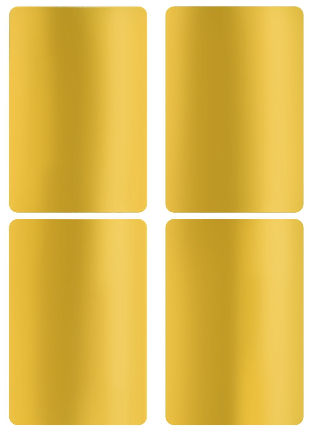 Royal Green Metallic Labels Rectangular Stickers with Strong Adhesive ...