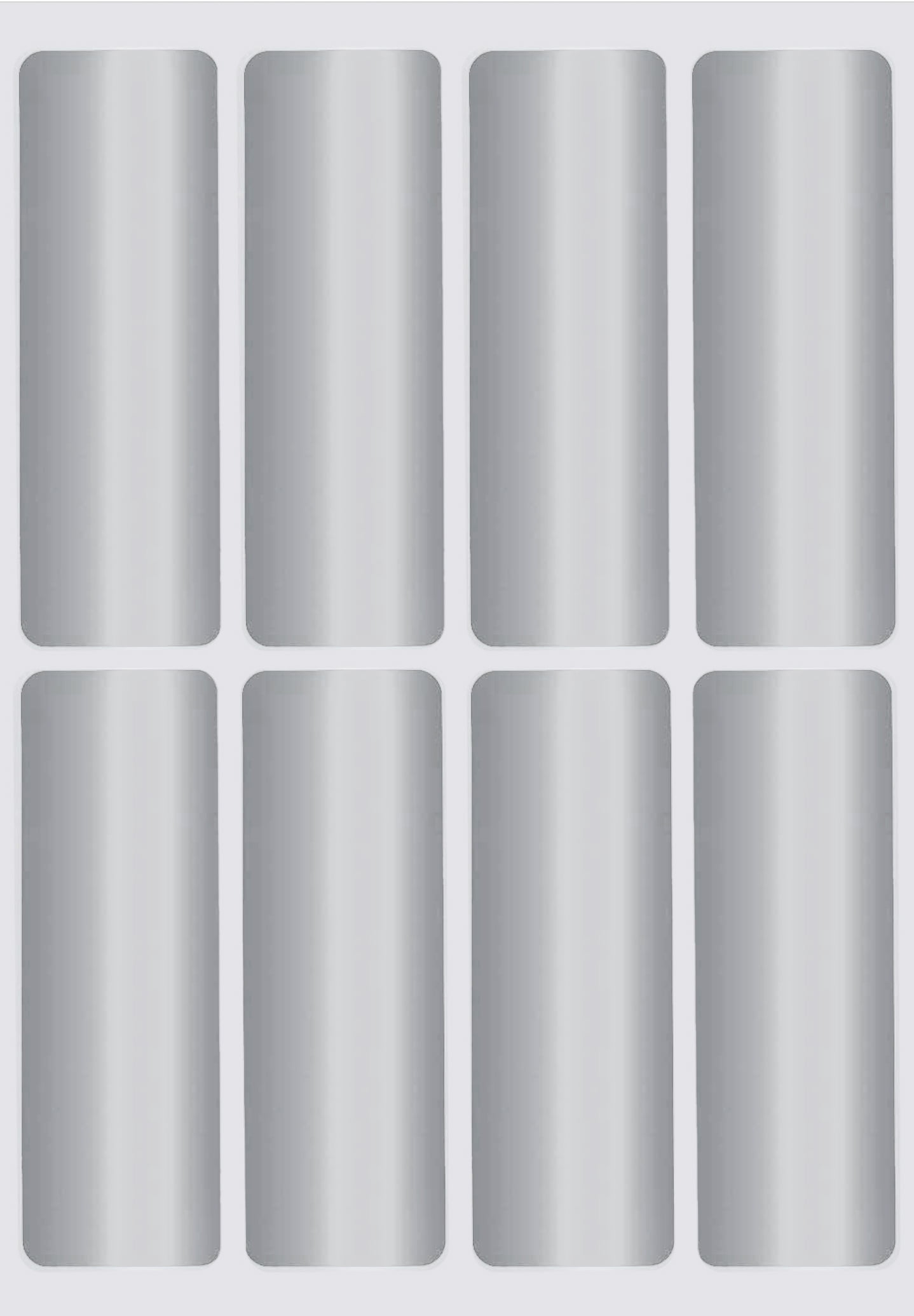 Royal Green Metallic Silver Stickers Rectangle Label 3x1 Labels Color ...