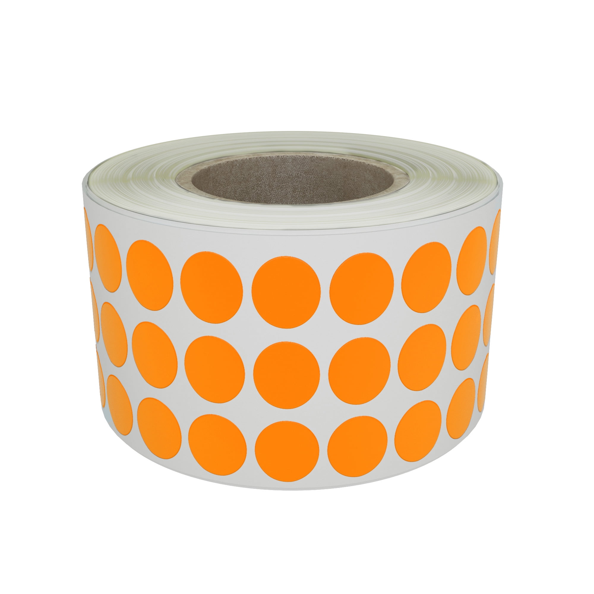 Royal Green Neon Orange Dot Stickers 8mm Circle Dot Labels on a Roll 1/ ...