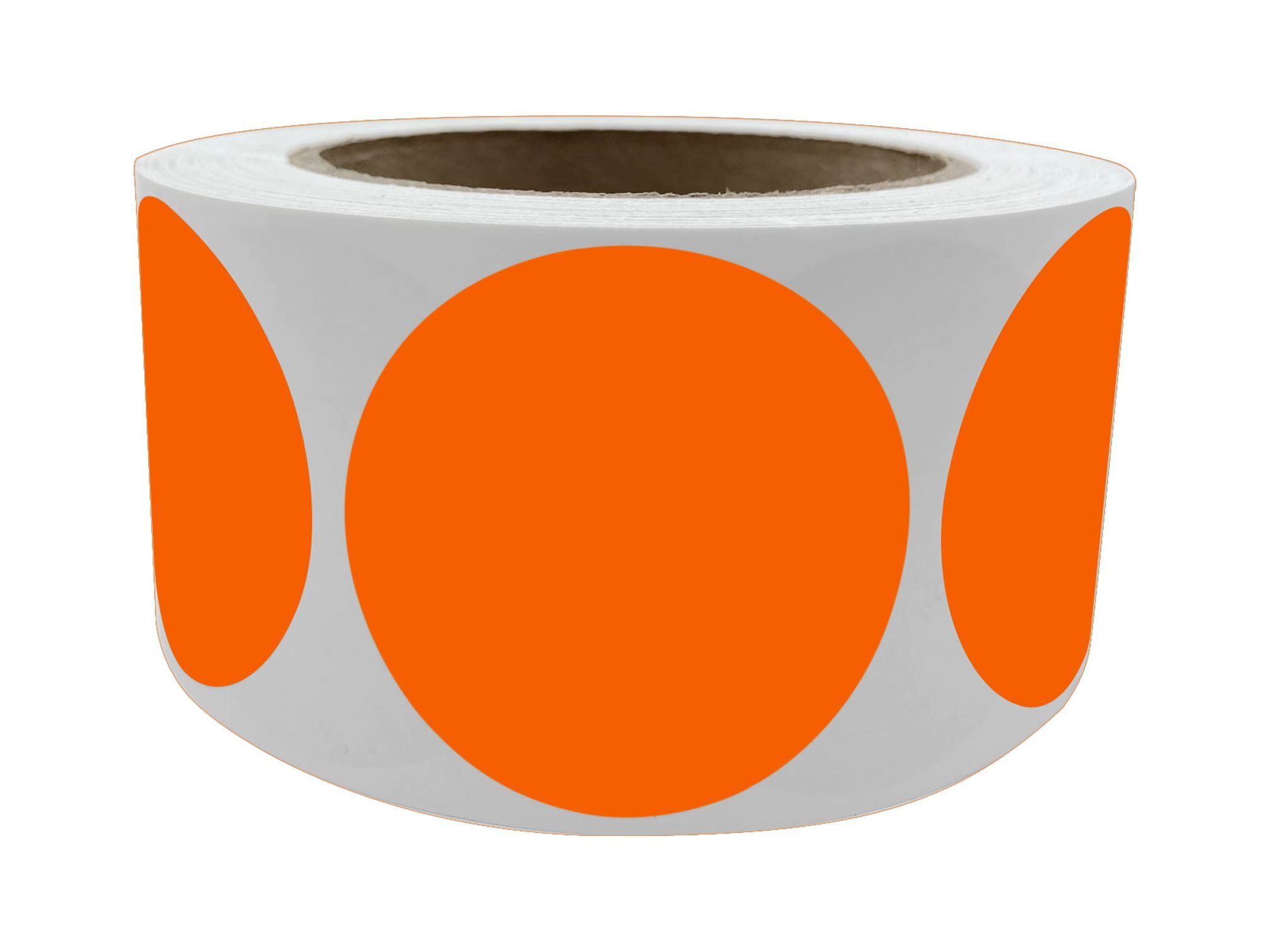 Royal Green Orange Dot Stickers on a Roll Color Coding Labels 2 inch ...