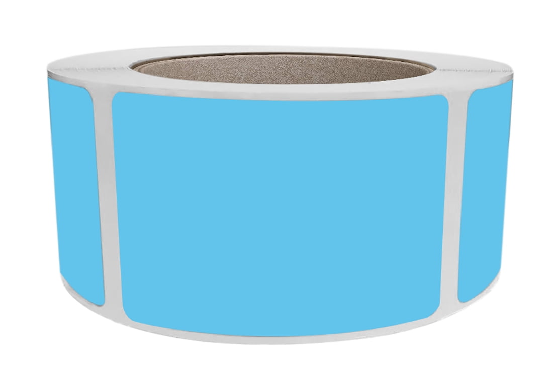 Royal Green Light Blue Permanent Adhesive Labels, 3x2 Inch, 500 Pack ...