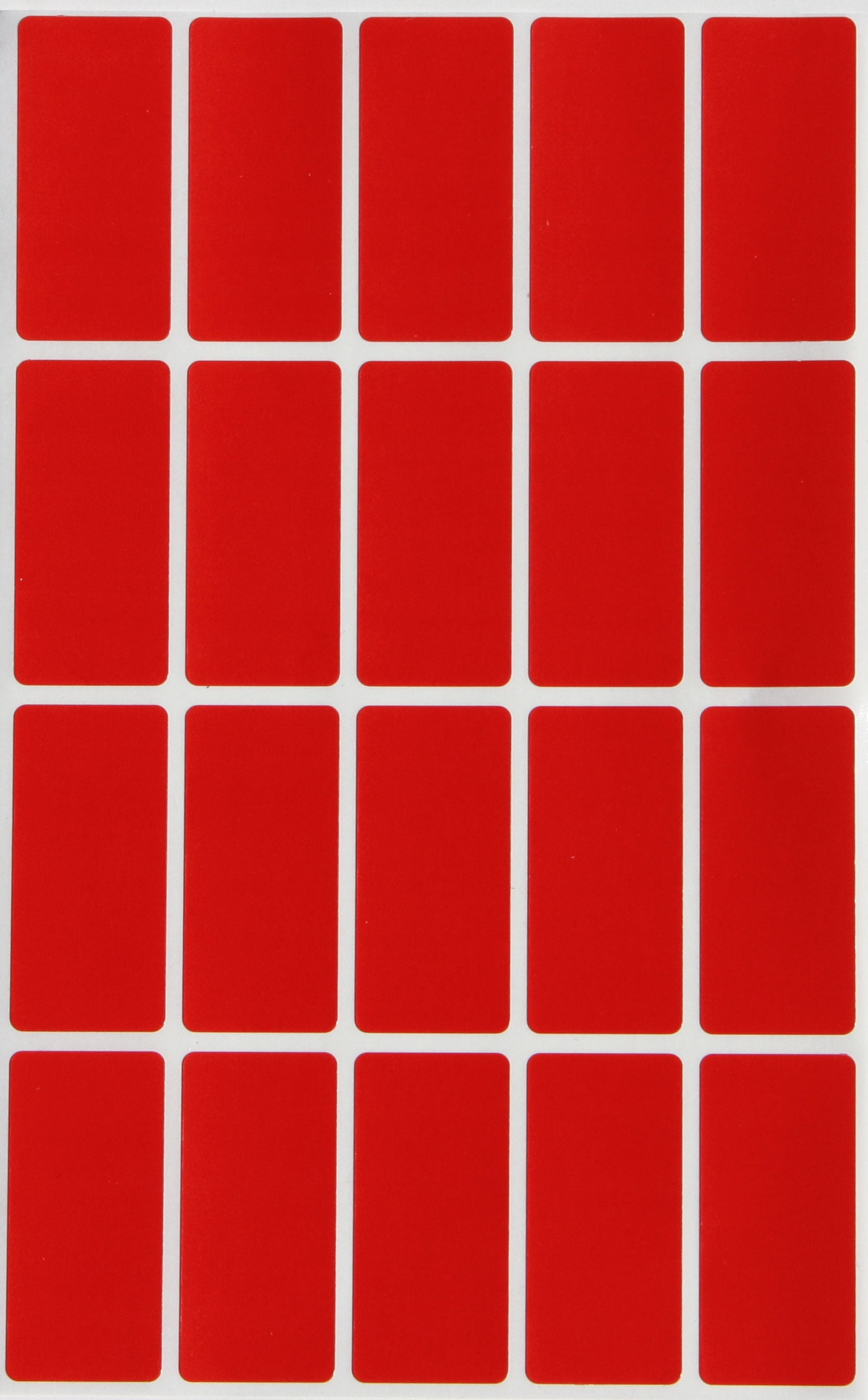 Royal Green RED Rectangular Color Sticker 1.57 inch x 0.75 inch - Color ...