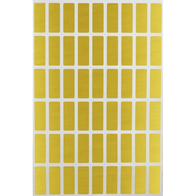 Royal Green Rectangle Divider Sticker Tabs 1 inch x 3/8 inch in Gold ...