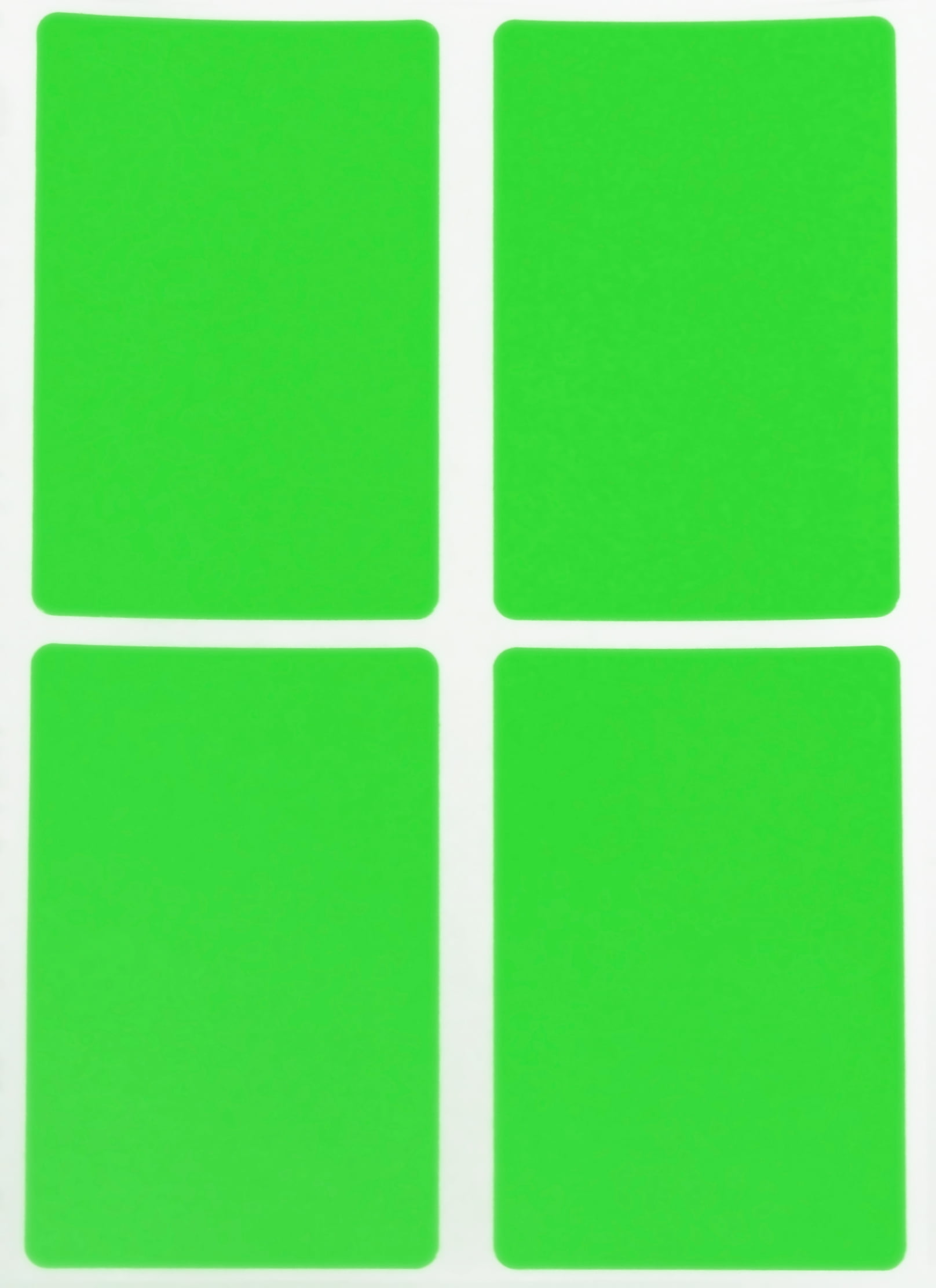 Royal Green Rectangle Permanent Adhesive Neon Sticker Labels, 200 Count ...