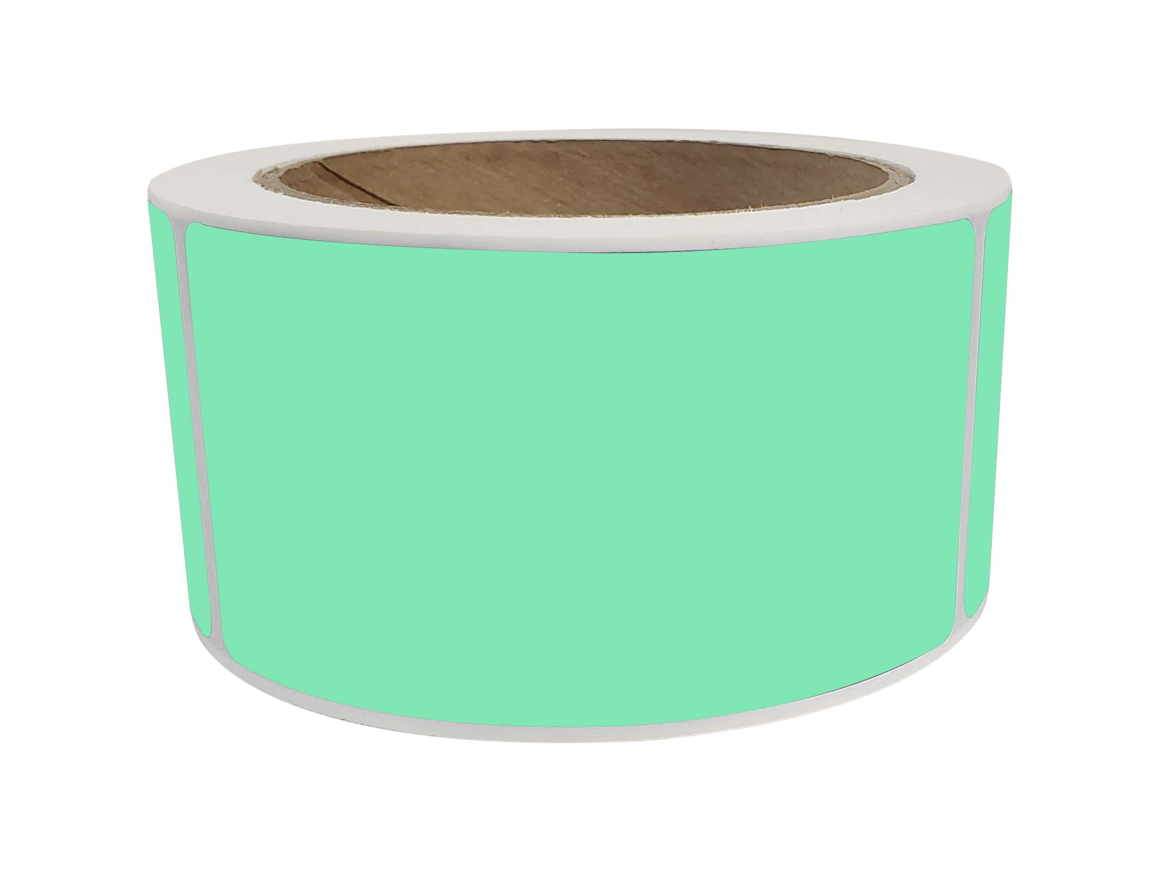 Royal Green Rectangular Code Labels 4x2 Blank Sticker Roll in Pastel ...