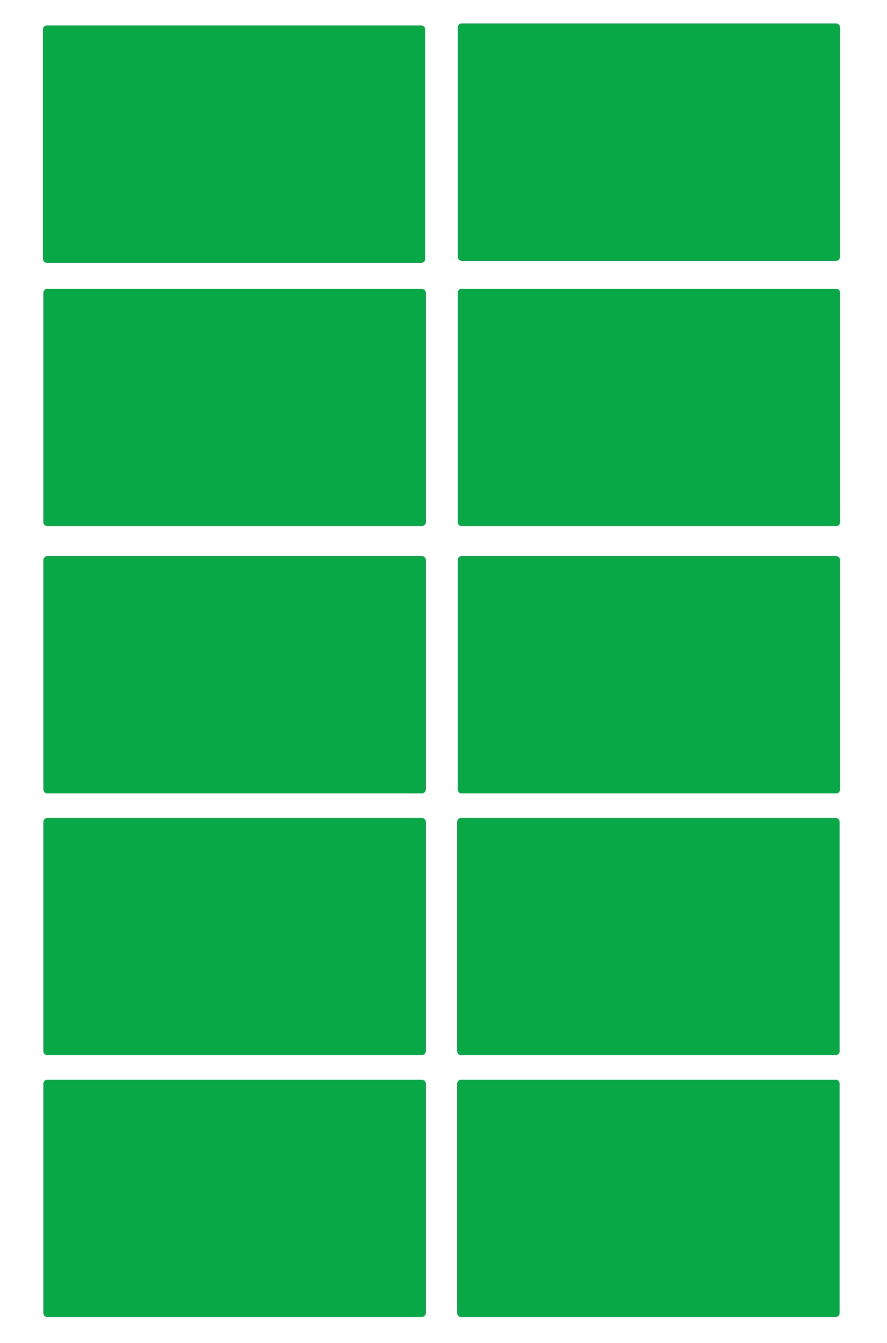 Royal Green Rectangular Color-Coding Label Stickers 2x1.2 inch in Green ...