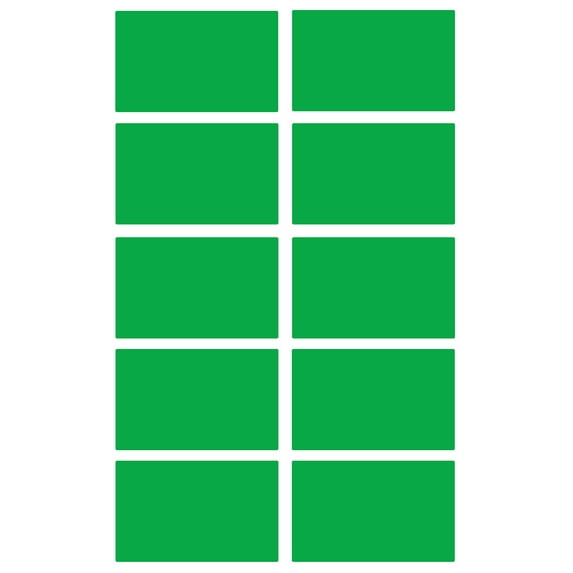 Royal Green Rectangular Color-Coding Label Stickers 2x1.2 inch in Green ...